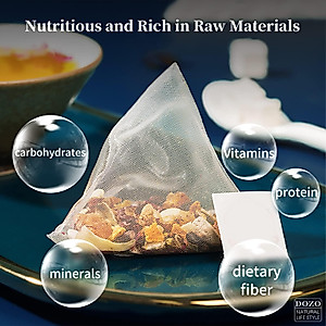 DOZO Sour Jujube Kernel Poria Cocos Tea Sleep Tea 8.46oz/240g Good Night Tea Sour Jujube Seed Lily Poria Mulberry Malt Jujube Goji Berry Gardenia Combine Tea Bags 酸枣仁百合茯苓茶 安神助眠茶