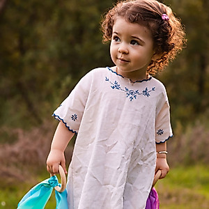 Sarah's Silks Silk and Wood Baby Teether Toy for Babies 3 Months and Older - Sea