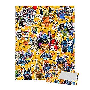 Halloween Horror Blanket Ultra Soft Throw Blanket Warm Cozy Flannel Blanket Microfiber Fleece Cover Home Decorative Throw for Sofa Couch Bed Office 50"x40"