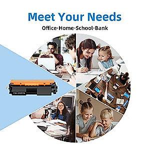 CF217A 17A Black Toner Cartridge Replacement for HP 17A CF217A Perfectly Works with Laserjet Pro M102w MFP M130fw M130nw M130fn M130a M130 M102a M102 Printer (2 Packs, Black)