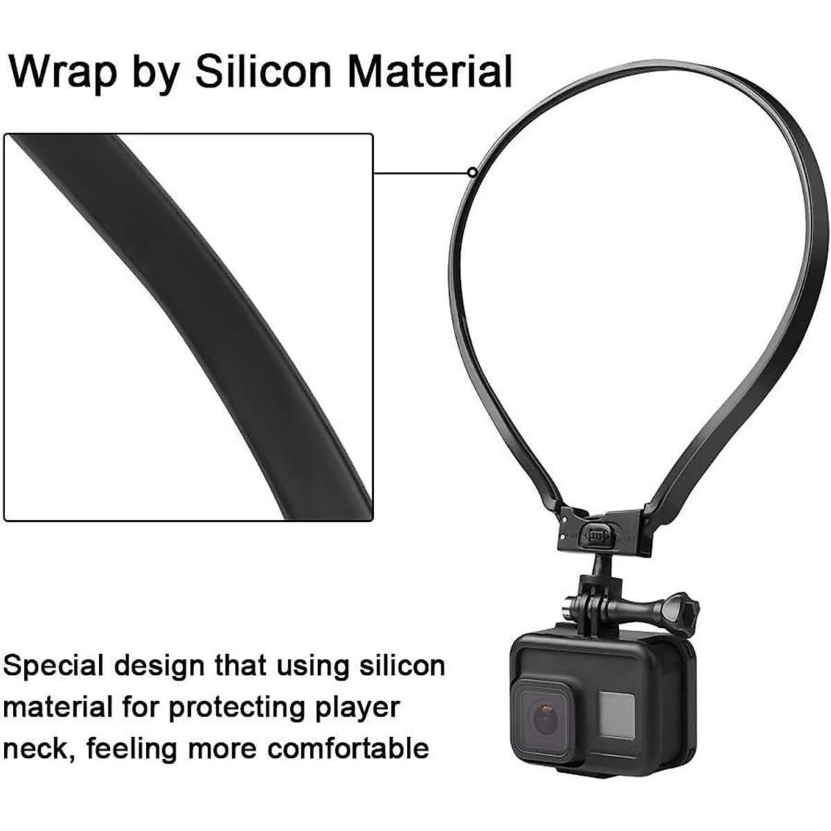 Taisioner POV/VLOG Smartphone Selfie Neck Mount Strap for GoPro AKASO DJI Osmo Action Camera and Smart Phone Video Record Accessories