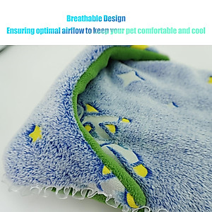 neolun Rabbit Bunny Bed Guinea Pig Bed Noctilucent Mats Plush Bunny Pad Mats Small Animal Dog Cat Bed Dog Crate Kennel Pad Mat Hamster Cozy Dog Bed Mat for Small Animal(Blue)