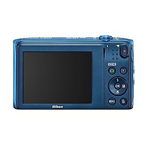 Nikon COOLPIX S3600 20.1 MP Digital Camera with 8x Zoom NIKKOR Lens and 720p HD Video (Blue) (Discontinued by Manufacturer)