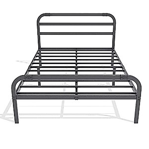 Umyder Full Size Bed Frame with Headboard and Footboard,14 Inch High Metal Platform Bedframe with Sturdy Steel Slats Support,No Box Spring Needed,for Teen,Noise Free,Easy Assembly,Anti-Slip