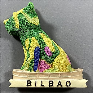 Puppy Sculpture Guggenheim Museum Bilbao Spain Refrigerator Magnet Travel Souvenir Fridge Decoration 3D Magnetic Sticker Craft Collection
