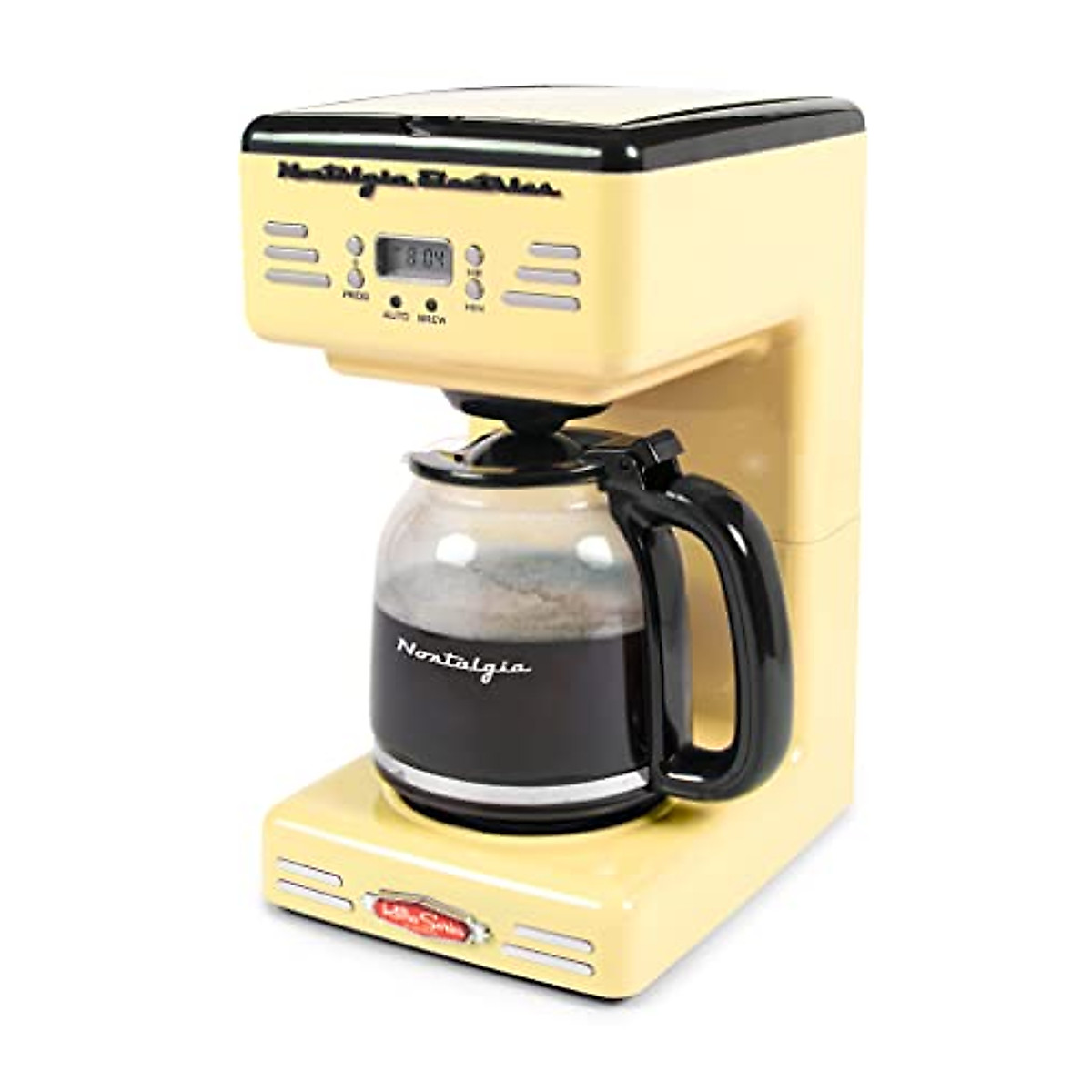 Nostalgia Retro 12-Cup Programmable Coffee Maker, Yellow