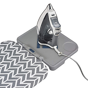 Polder Stowaway Ironing Board with 47 x 16.5-Inch Ironing Surface and Fold-Over Iron Rest with Storage
