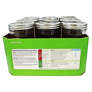 JARDEN HOME BRANDS 1440065500 Ball Wide Mouth Mason Jars, 24 oz(Pack of 9)