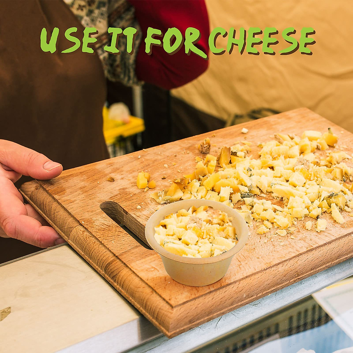 Sieral 2 oz Natural Bagasse Fiber Cups Disposable Food Sugarcane Small Sample Portion Biodegradable Compostable Tasting Cups Souffle Condiment Sauce Ice Cream Dishes for Party(500 Packs)