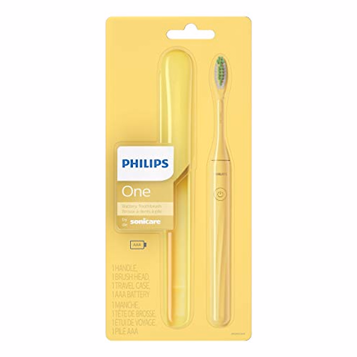 Philips One by Sonicare Battery Toothbrush, Mango Yellow, HY1100/02