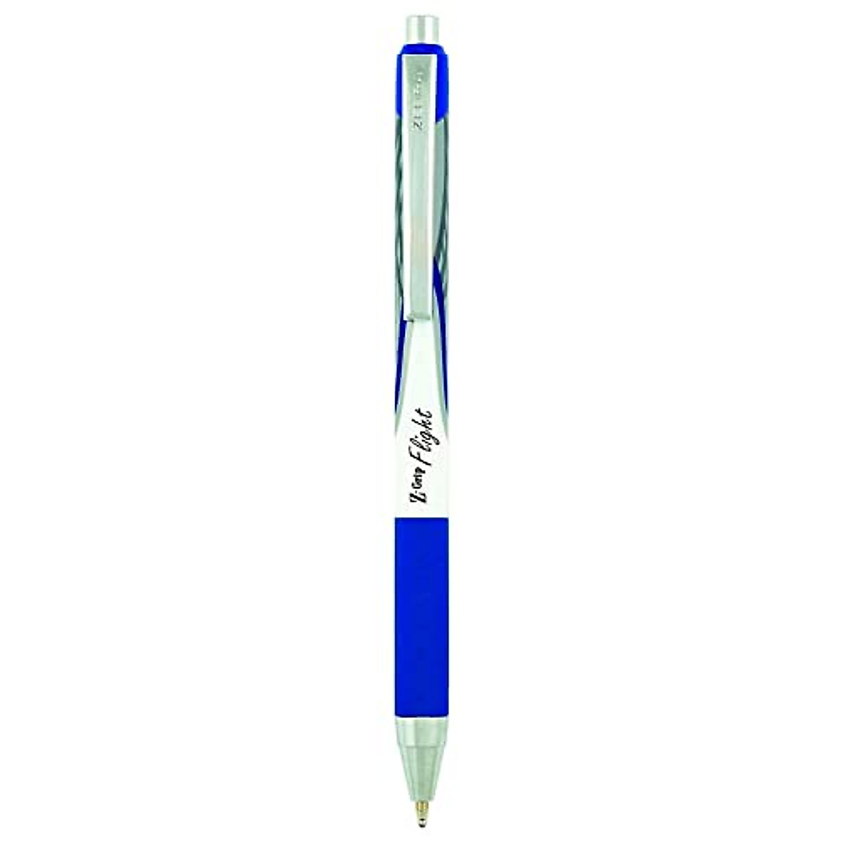 Zebra Pen Z-Grip Flight, Large Bulk Combo Pack of 6 BLACK INK & 6 BLUE INK Retractable Ballpoint Pen (Total of 12 Pens), Bold Point 1.2mm, ink pens