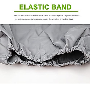 Camper Propane Tank Cover, RV Propane Tank Cover for Travel Trailer,Double 20lb (Grey)