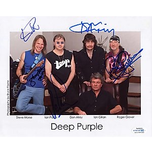 DEEP PURPLE ROCK BAND autographs, signed photo