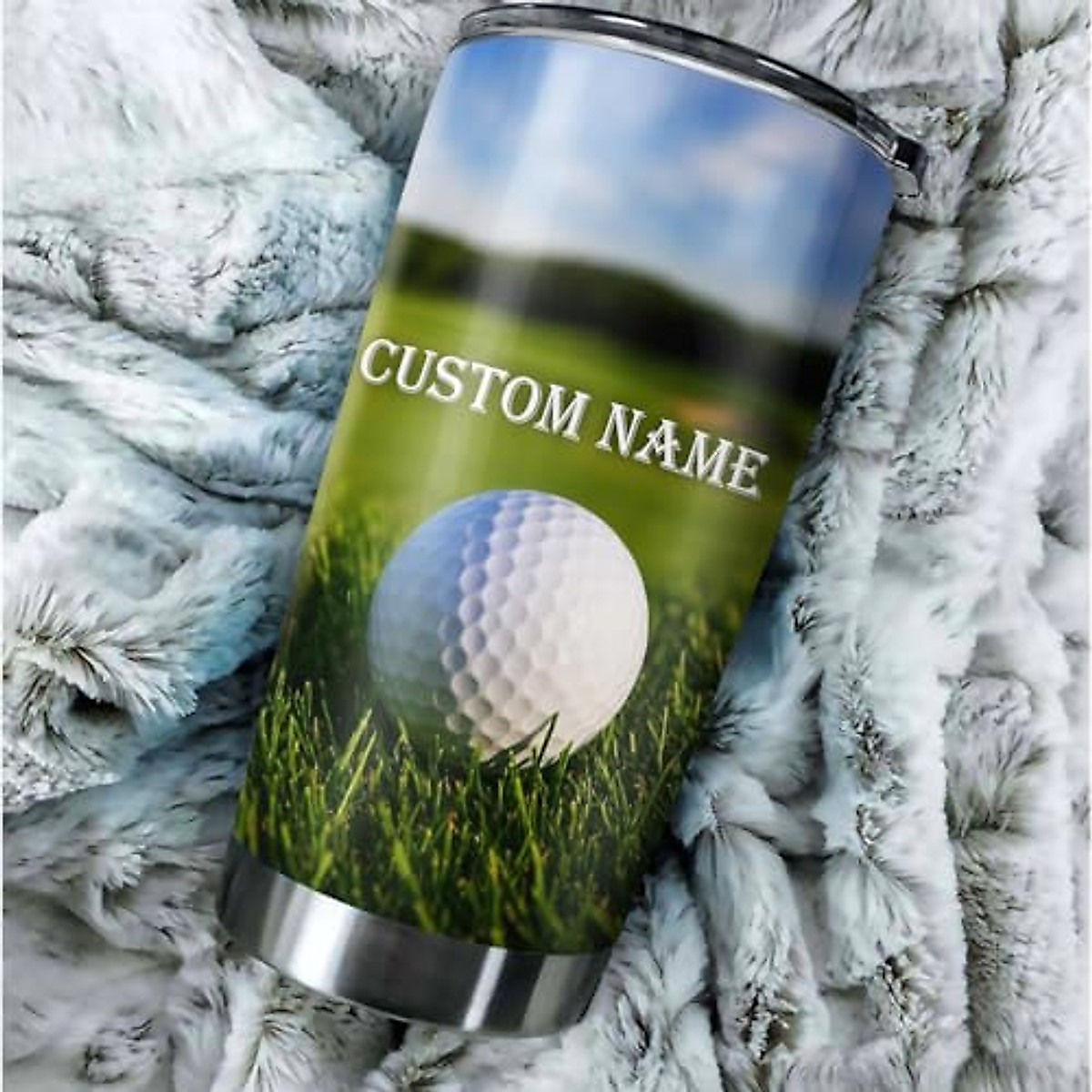 Personalized Golf Tumblers Gift for Golfer, Custom Golf Gifts for Dad Mom, 20oz Tumbler Stainless Steel Gifts for Father (01)
