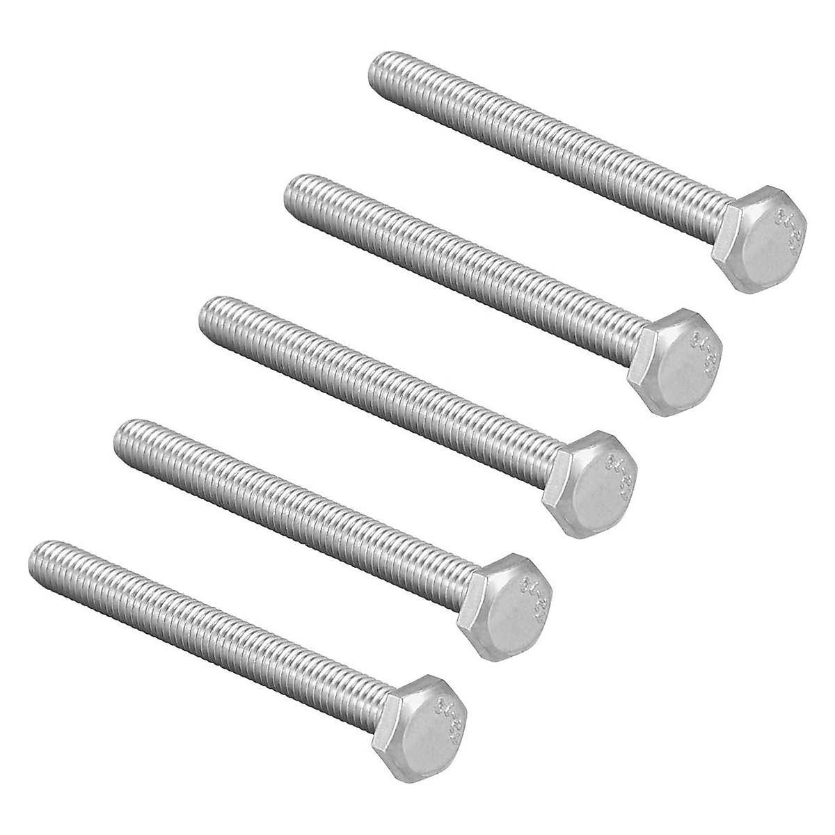 20 Pcs M4 Hex Bolt M4-0.7 x 45mm UNC Hex Head Screw Bolts A2-70(304) Stainless Steel Fully Threaded Hex Tap Bolts，Plain Finish，Fully Threaded (M4 x 45mm)