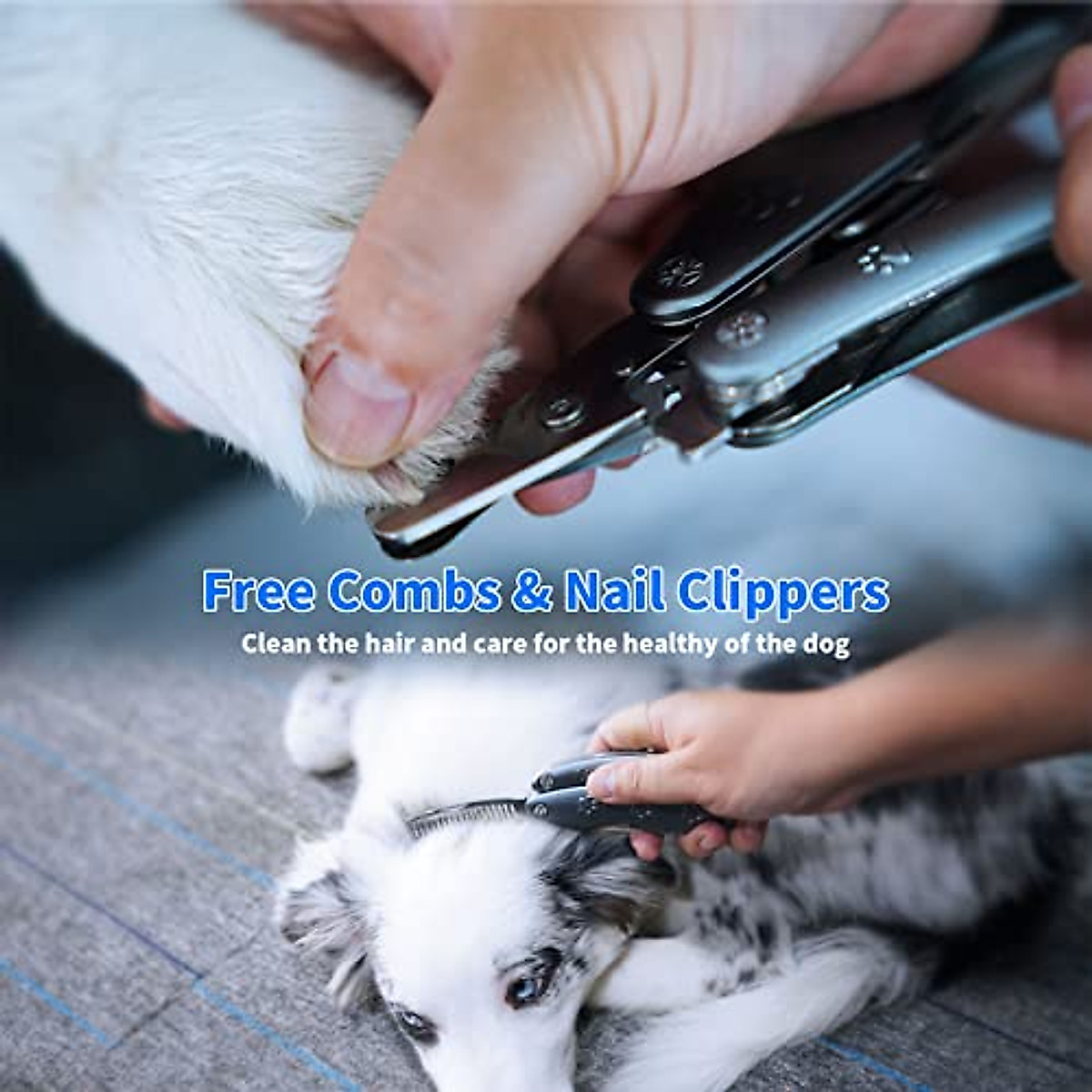 Dog Nail Trimmer for Anxiety Sensitive Dog, Quiet Sharpest Smoothest Dog Nail Clippers for Extra Large Medium Small Size Breed, Heavy Duty Metal Dog Nail Trimmers for All Dogs with Thick Toenail