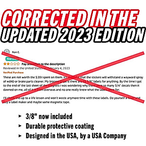 Toolbox Organization Magnetic Labels-80 Large Tool Chest Organizer Labels-Strong Magnets-Fits All Brands of Steel Tool Box Drawers(Black 3.125x1.0 in)