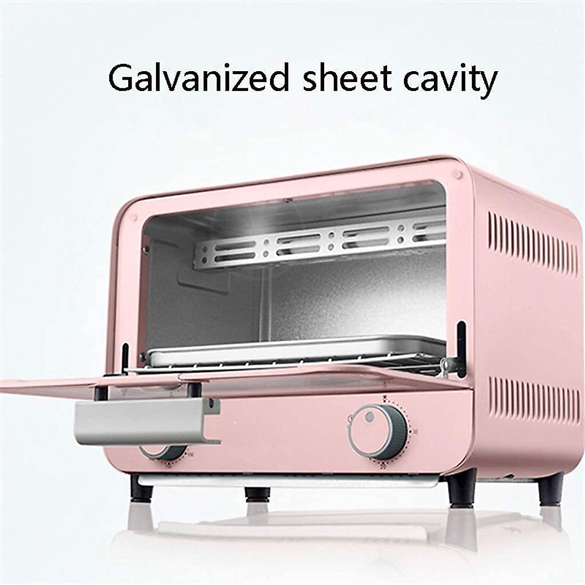 9L Mini Oven,Adjustable Temperature 60-230 ℃ and 30 Minutes Timer Multifunctional Home Baking Oven Baking Cake Convection Countertop Toaster Oven (Blue) (Blue)