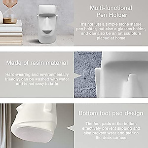 Fuxless Pen Holder for Desk, Pencil Holder with Glasses Holder, Makeup Brush Holder, Simple Modern Style for Desk Decor Thanksgiving Christmas Office Gift