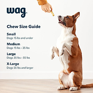 Amazon Brand - Wag Yak Cheese Dog Chews, for Small Size Dogs, 15 lbs and Smaller, 3 Count, 3.3 oz