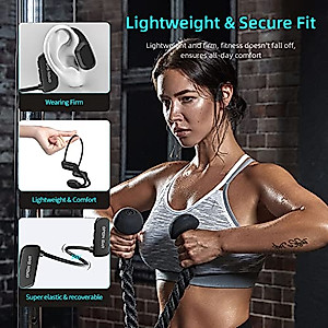 OUFUNI Bone Conduction Headphones,Open Ear Headphones Wireless Bluetooth,Waterproof & Sweatproof Sport Headphones,Bone Conduction Earbuds with Mic,Headphones for Running Cycling Climbing Driving