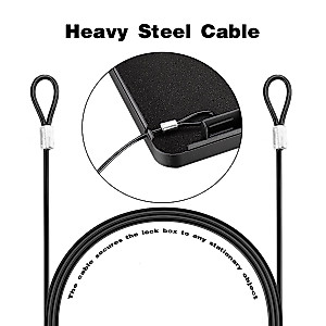 Younion Pistol Safe, Portable Travel Gun Safe,Handgun Lock Box, Gun Safes for Cars, Black