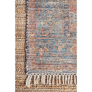 nuLOOM Diandra Flatweave Jute Area Rug, 4' x 6', Multi