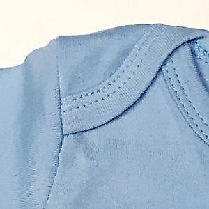 Laughing Giraffe Baby Blank Long Sleeve One Piece Bodysuit Pastel (0-3 Months, Blue)