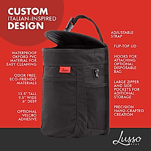 Lusso Gear "Toddler Travel Time Bundle - Gray - Kids Travel Tray, Back Seat Organizer, Car Seat Organizer, Car Trash Can