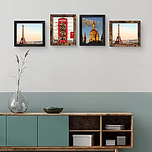 SESEAT 8x10 Picture Frame Wood Brown, Photo Frame for Wall Mounting or Tabletop, 1 Pack