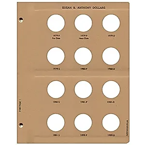 Dansco US Susan B. Anthony Dollar Coin Album 1979 - 1999 #7180