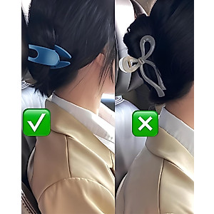 6 Pcs Thick Hair Clips Set for Women & Girls: 5" Large Side Slides, Strong Hold No Slip Grip, Flat Curved Claw Clamps, Duckbill Clamps for Long Hair