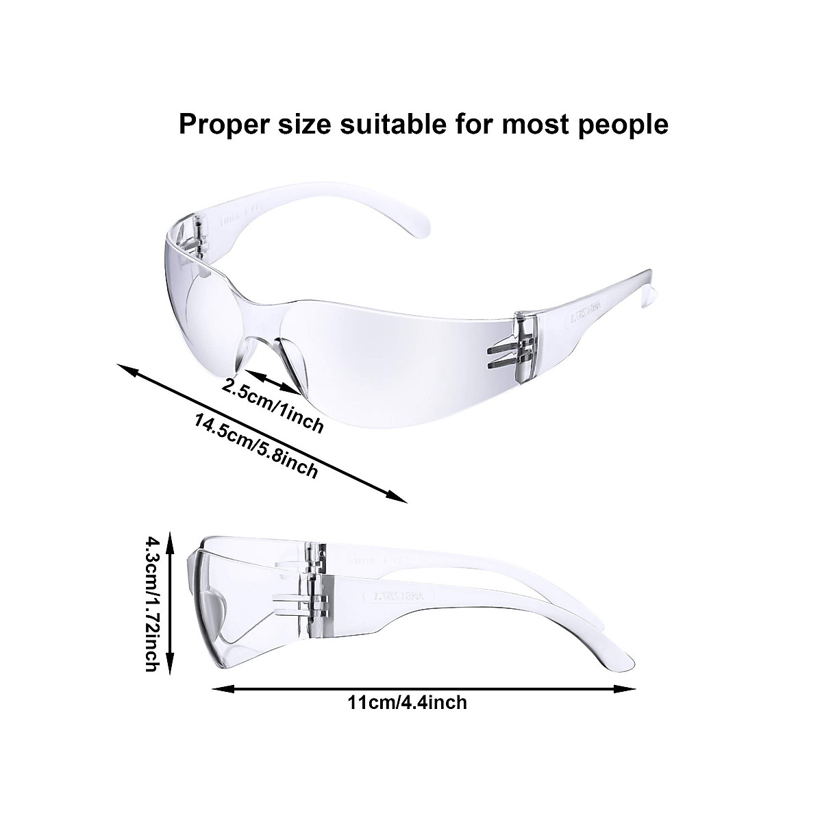 Frienda 24 Pieces Polycarbonate Eyewear Glasses Impact Resistant Lens, One Size for Eyes(Clear)