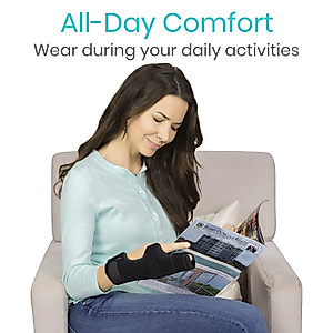 Vive Boxer Finger Splint - Supports Pinky, Ring, Middle Metacarpals and Knuckles - Right or Left Adjustable Hand Brace - Straightening for Trigger Finger, Injury, Fracture, Broken, Tendonitis (8 inch)