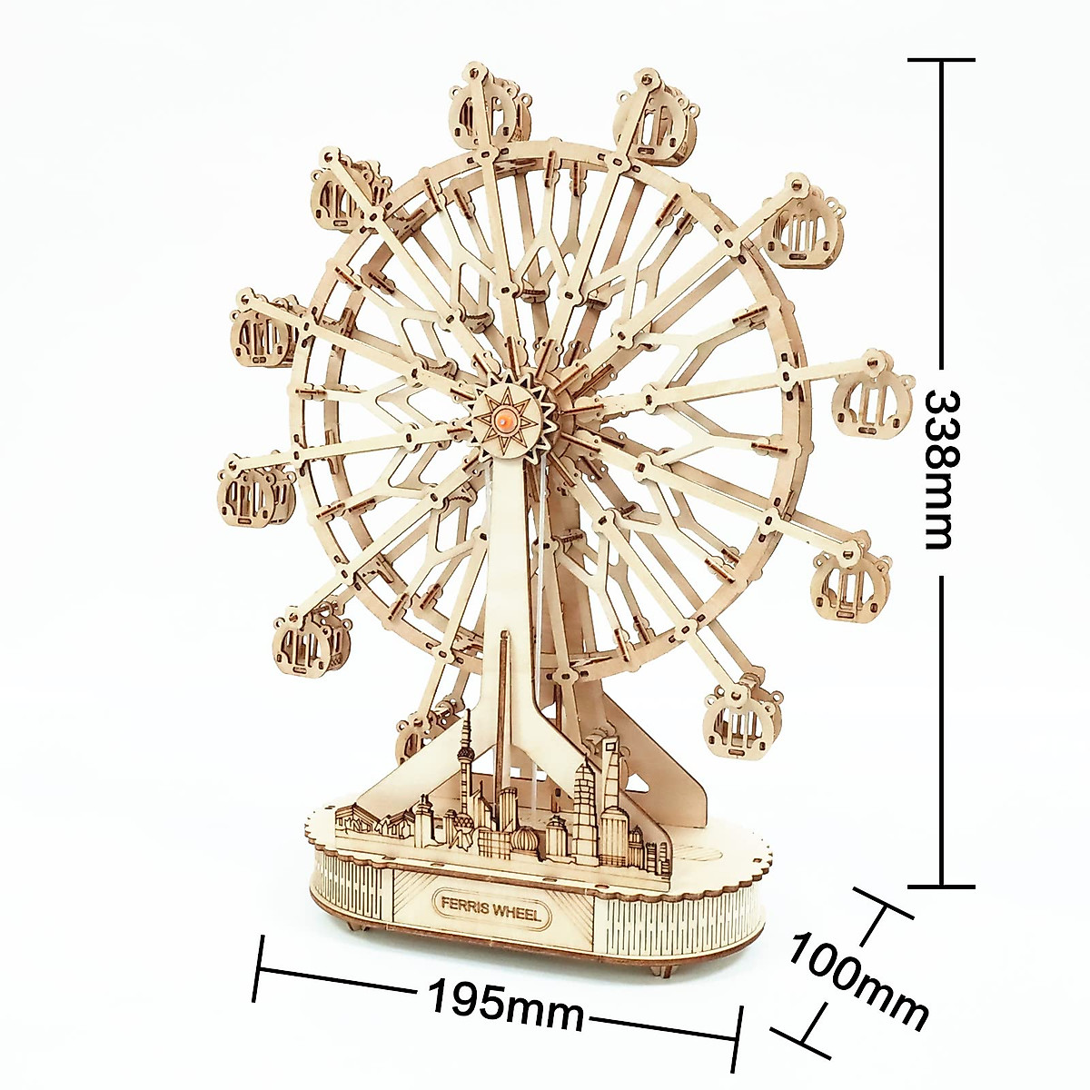 3D Wooden Puzzle for Adults Teens Ferris Wheels Music Model Kits for Boys and Girls DIY Crafts Kits Brain Teaser Puzzle for Kids Christmas/Birthday Gifts
