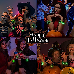 Kids Halloween Party Favors Zipper Bracelets, 28 Pack Glow in the Dark Halloween Zipper Wristbands for Kids Halloween Gifts, Halloween Giveaways, Halloween Goodie Bag Fillers, Kids Halloween Supplies