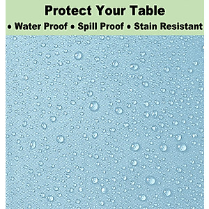 Plastic Light Sky Blue Tablecloths 3 Pack Disposable Table Covers 54" x 108" Powder lt Blue Table Cloths for Gender Reveal Parties Baby Shower Engagement Wedding, Fits 6 to 8 Foot Rectangle Tables