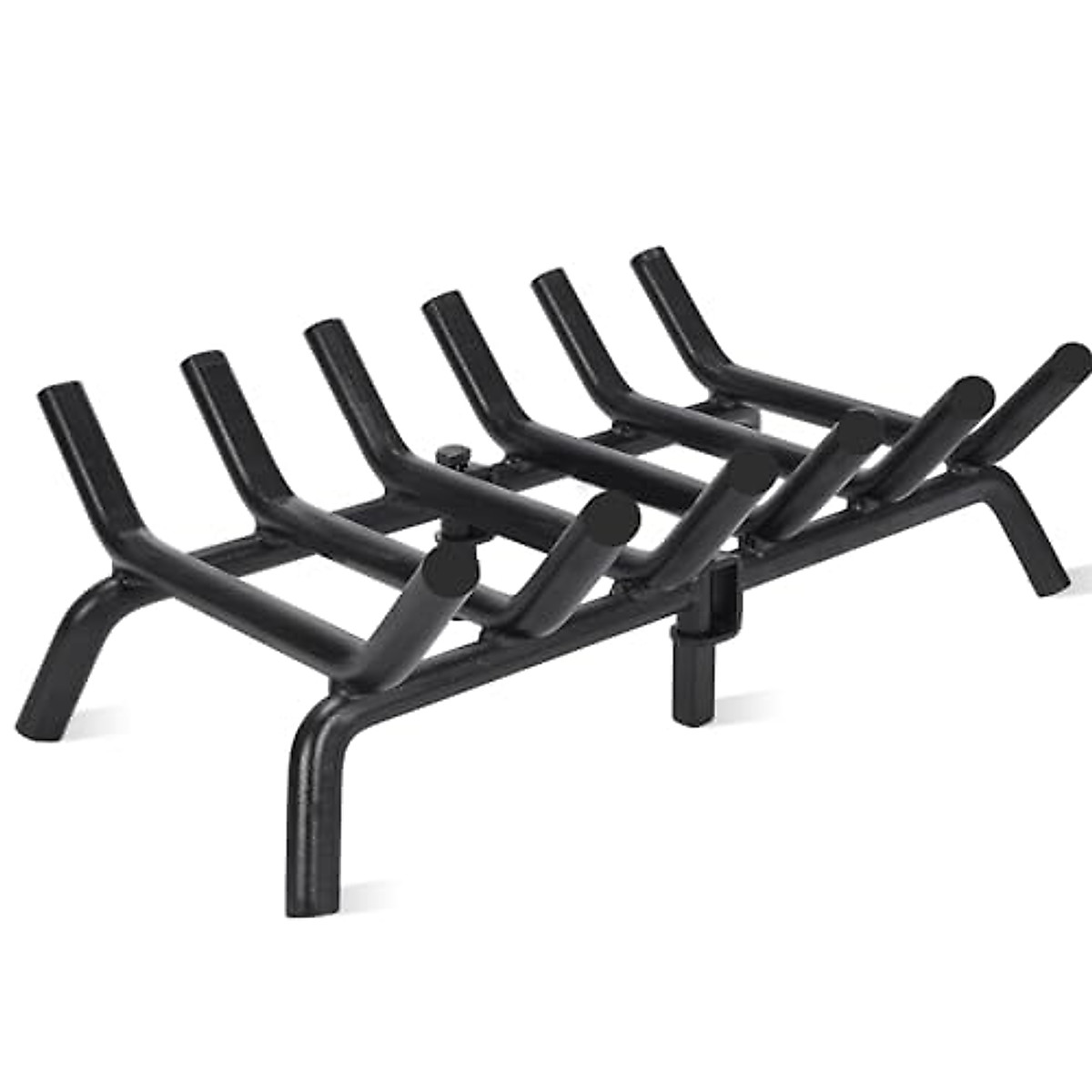 STBoo Fireplace Grate 20inch - Wood Stove Fire Grates Heavy Duty | Fireplace Log Holder | Firewood Log Burning Wrought Cast Iron Rack | Fire Pit Tray for Indoor Chimney Hearth & Outdoor Kindling Tool