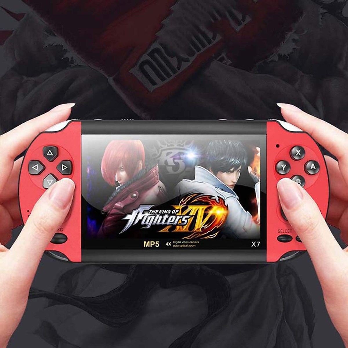 MNTT Portable Handheld Games,Built-in 10000 Games Electronic Machine Arcade Videogames Dual-Shake Play Vidio Player Video Game Console(Red&Blue)