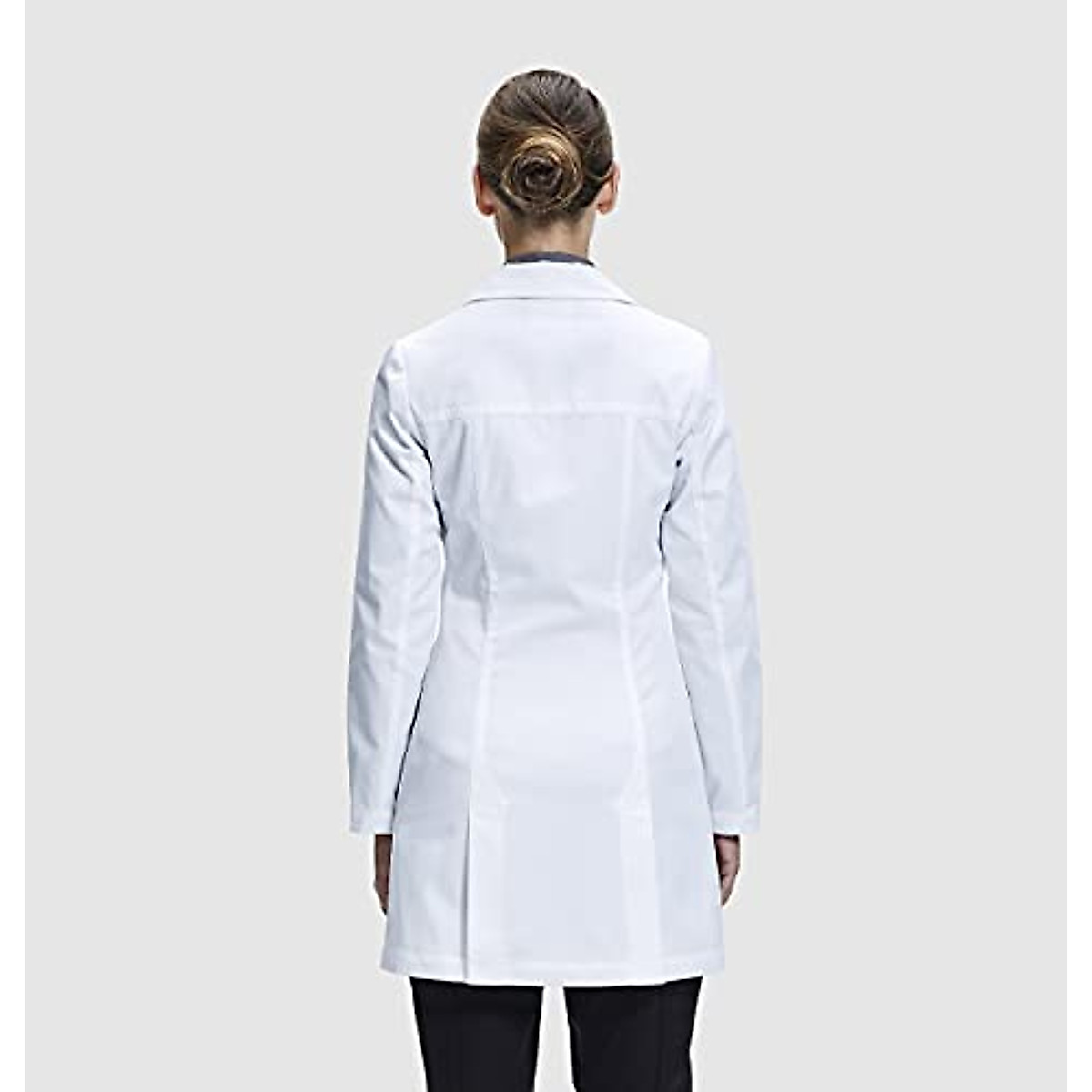Dr. James Lab Coat for Women, Tailored Fit, Feminine Design, White, 33 Inch Length (6)