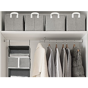 StorageWorks Storage Baskets for Shelves, Foldable Storage Bins with handles, Fabric Closet Bins for organization