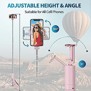 Sensyne 60" Phone Tripod, Lightweight All in One Selfie Stick Integrated with Wireless Remote Compatible with All Cell Phones for Selfie/Video Recording/Photo/Live Stream/Vlog
