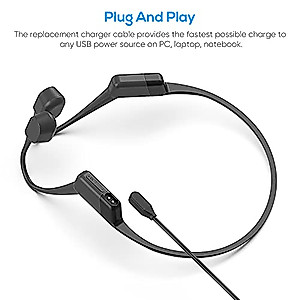 2 Pack 3.3FT Magnetic Charging Cable for AfterShokz Aeropex AS800 & OpenComm ASC100SG & Shokz OpenRun Pro mini Bone Conduction Wireless Bluetooth Headphones,Replacement Charger Cord for AfterShokz