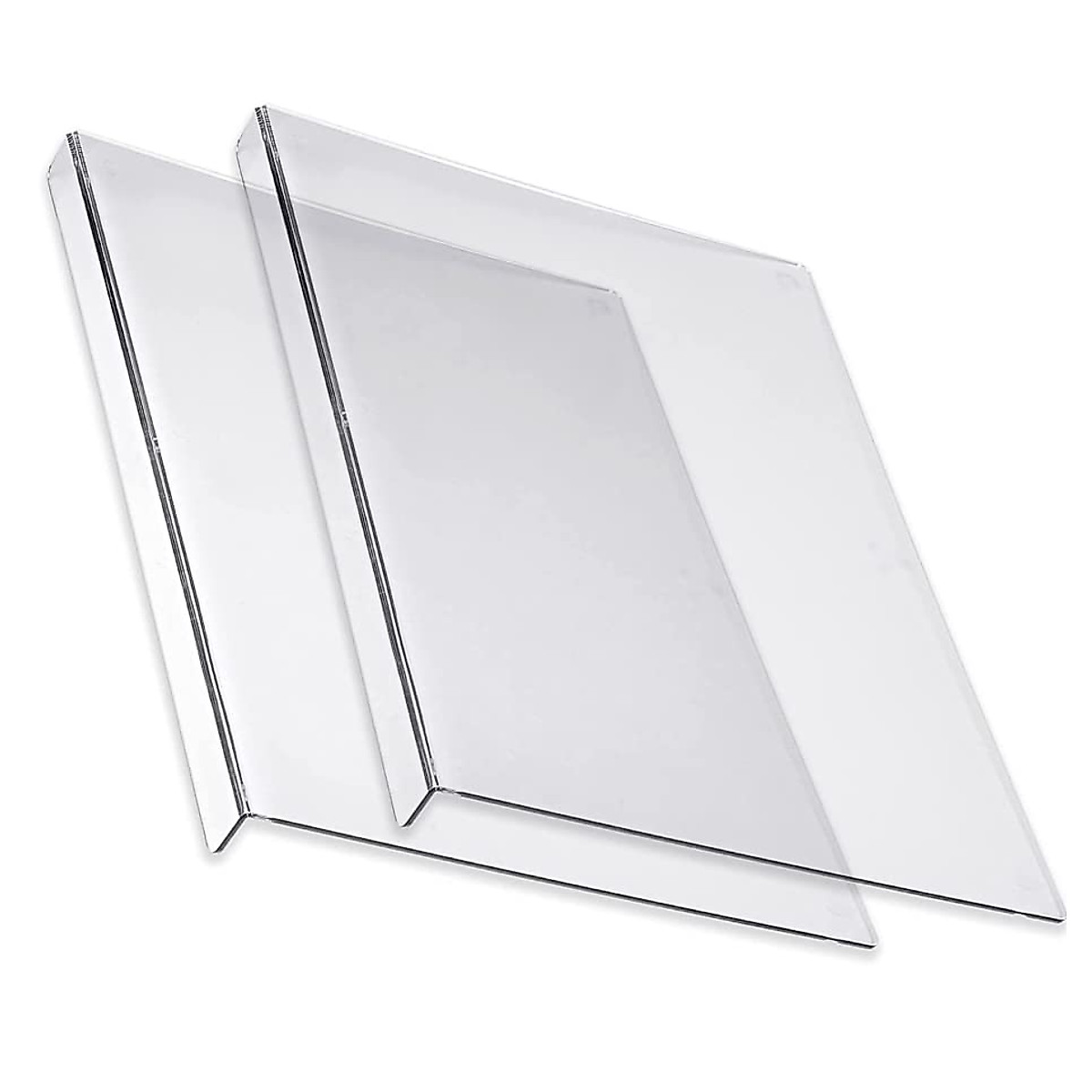 Master Rose Two Pack Acrylic Clear Cutting Board for Kitchen with Lip with Non Slip 24" Wide x 18" Long AZM Displays with Two pack, long cutting board,kitchen gadgets (Acrylic, Clear Acrylic) Medium