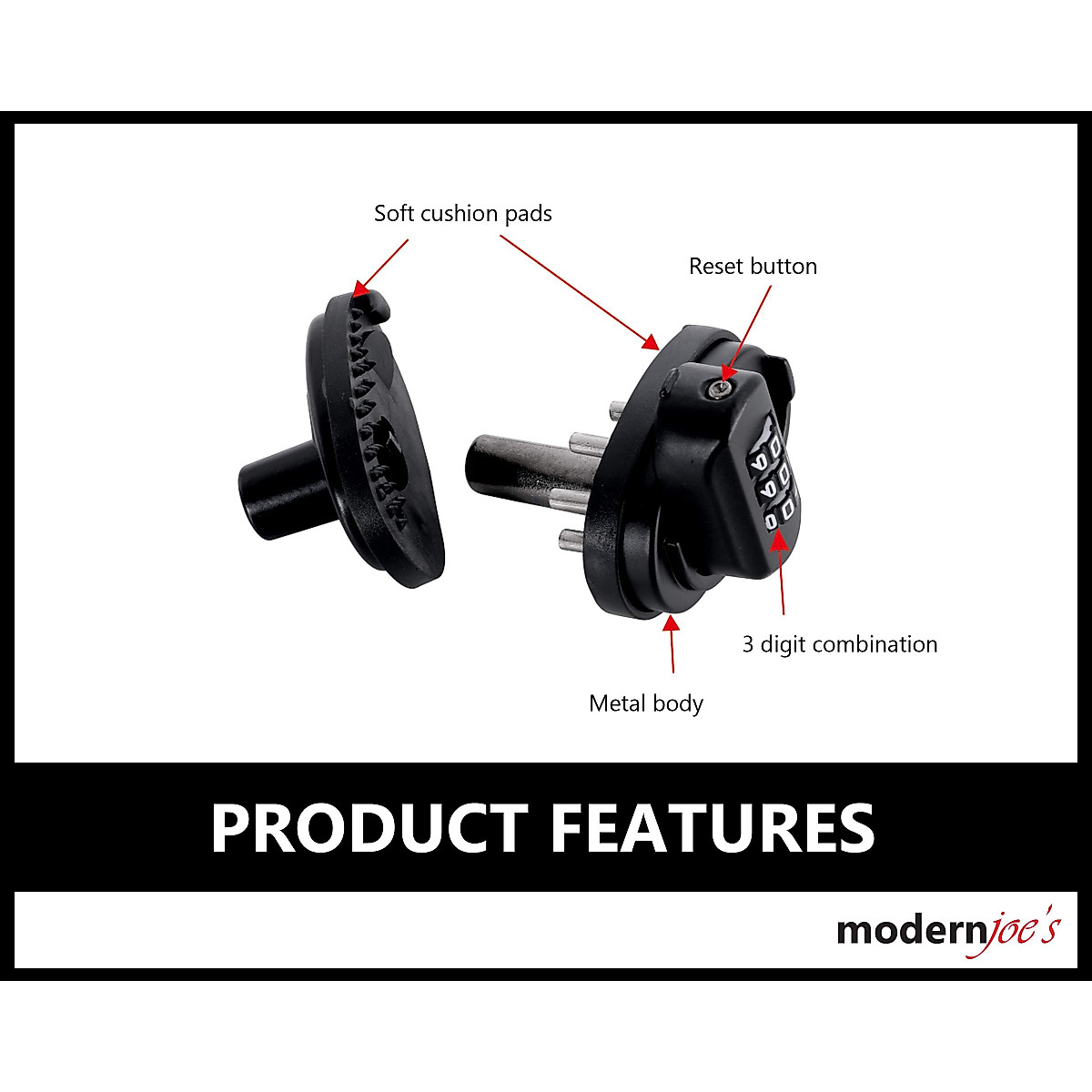 MJs Night Trigger Combination Lock for Low Level Lighting(3 pack). Fits on pistols, rifles, shotguns and revolvers.