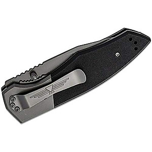 KA-BAR 3086 Jarosz Beartooth Gray Pocket Clip, Straight Edge