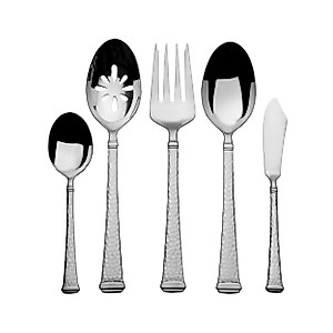 Mikasa Hammered Harmony 18.10 Stainless Steel 65-Piece Cutlery Set, Service For 12