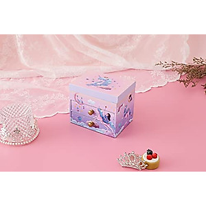 Agitation Unicorn Princess Wooden Musical Jewelry Box - Unicorn Gifts for Girls (Purple Unicorn3)