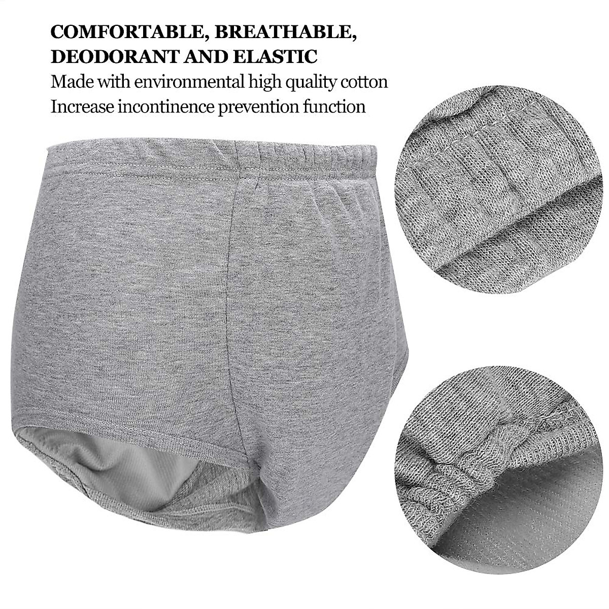 Adult Cloth Diaper, Soft Cloth Diapers for Adults Elderly Cloth Diaper Nappy Care Incontinence Care Panties Reusable Cloth Diaper Cover Washable Underwear for Elderly Patients Pregnant Women Pants (L)