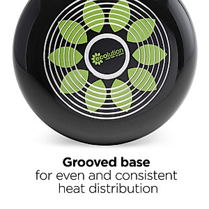 Ecolution Easy to Clean, Comfortable Handle, Even Heating, Dishwasher Safe Pots, 9.5-Inch Fry Pan, Black